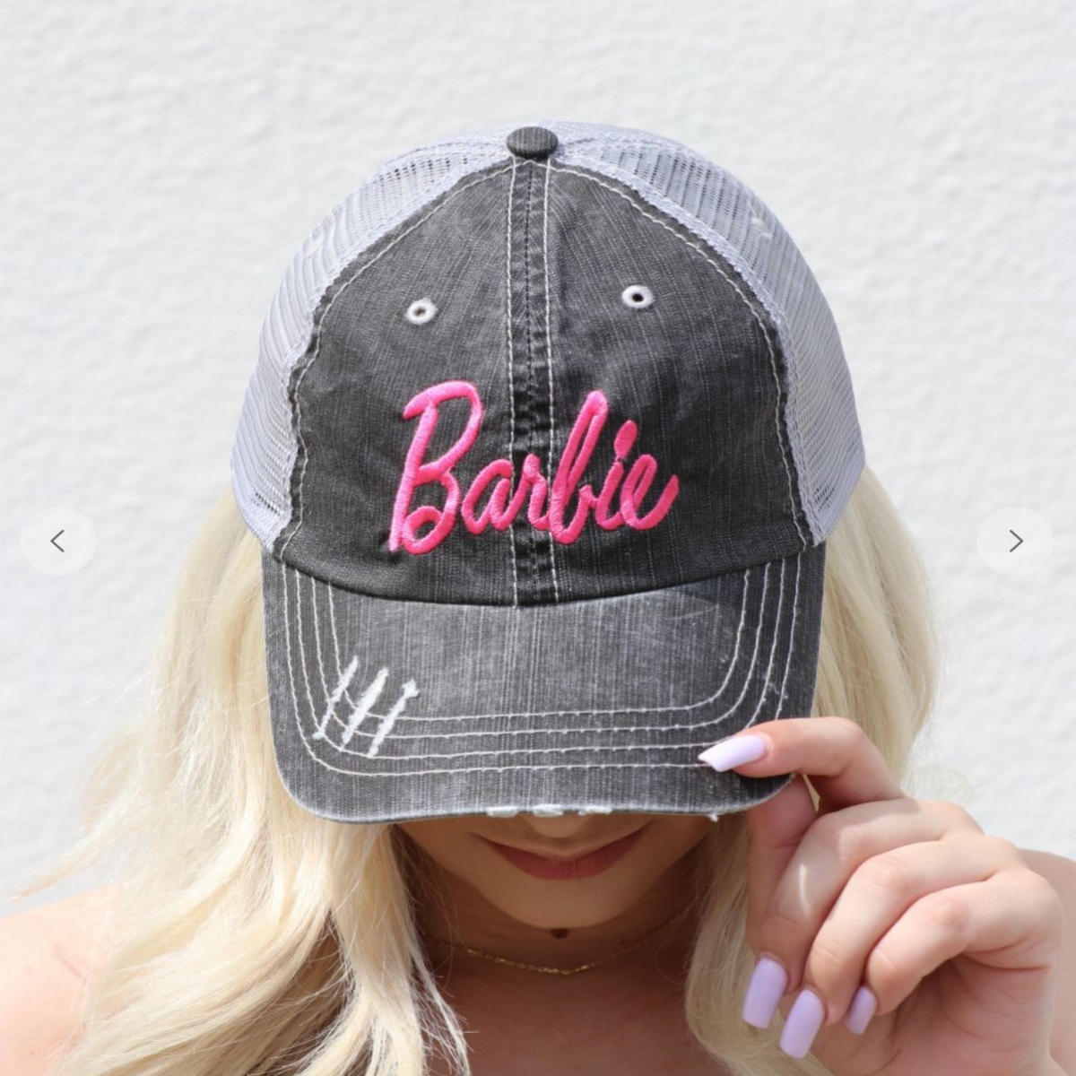 Barbie Embroidered Trucker Hat – Roses on the Vine