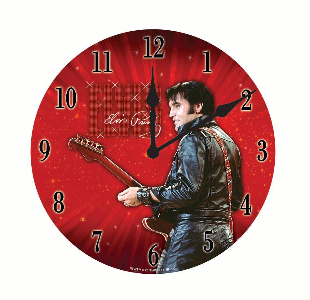 Elvis Wall Clock Red – Roses on the Vine